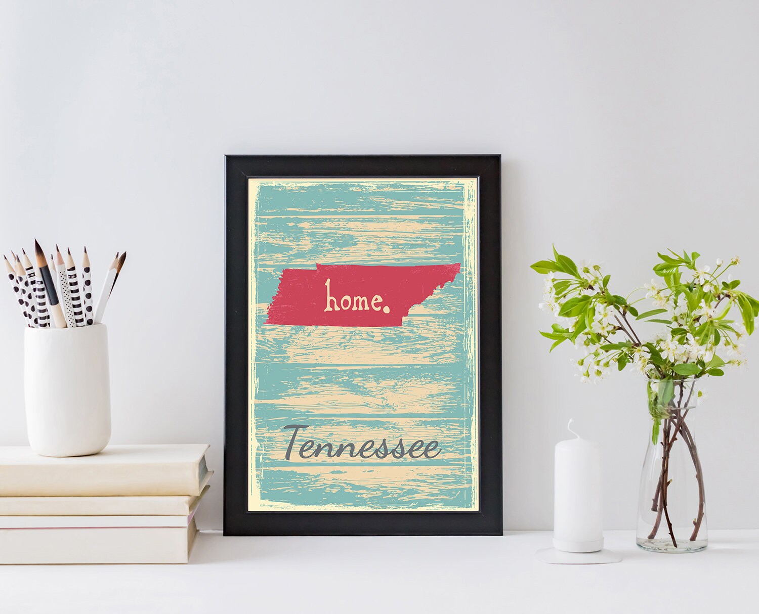 Retro Style Travel Poster Tennessee Vintage State Poster | Etsy