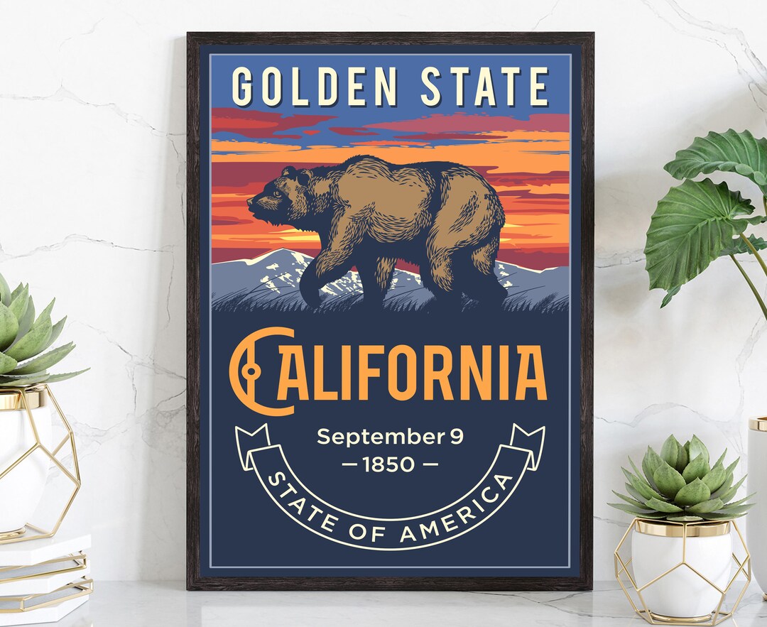United States California State Poster, California Poster Print ...