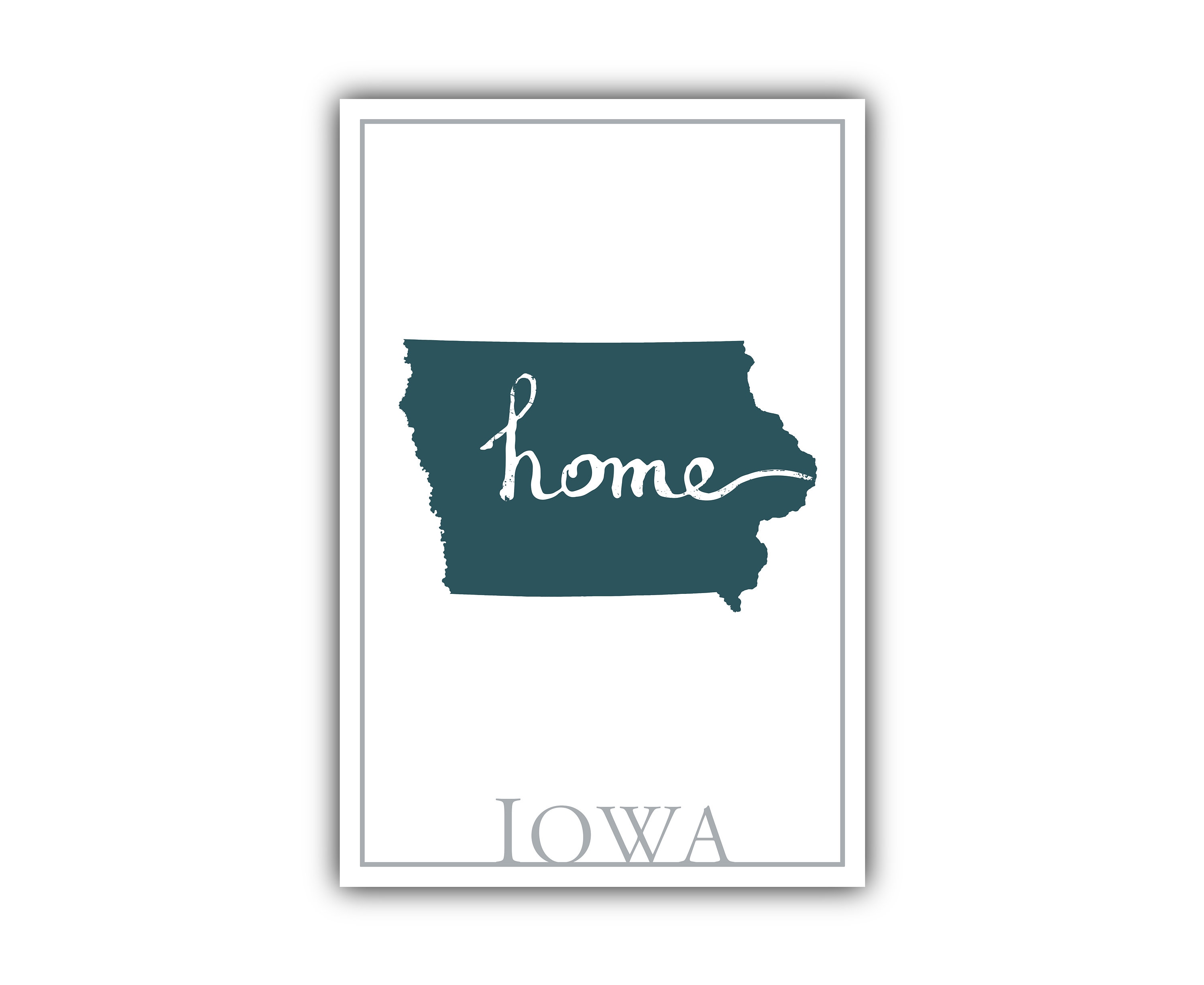 Iowa Map Wall Art Iowa Modern Map Poster Print Home Wall | Etsy