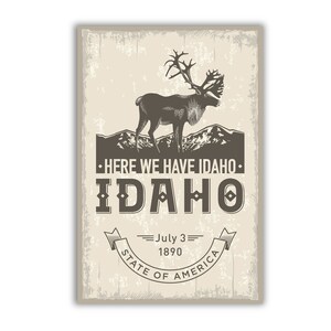 Idaho State Symbol Poster, Idaho State Poster Print, Idaho State Emblem ...