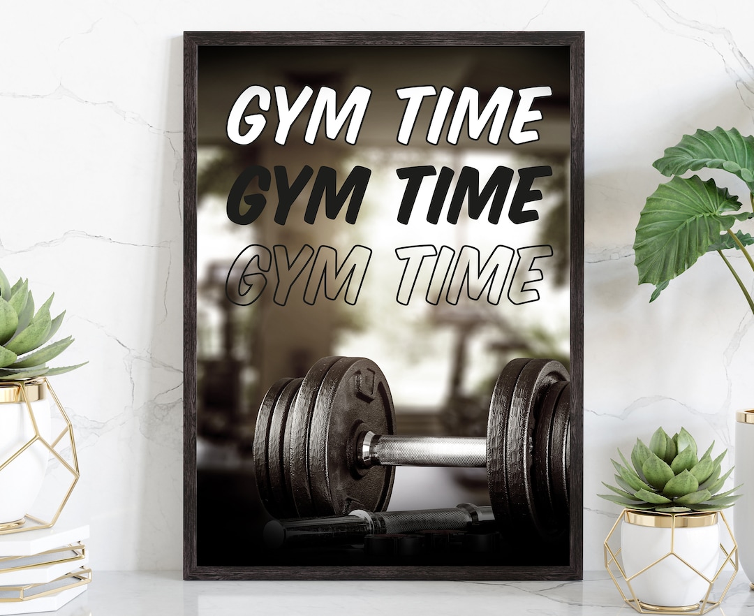 GYM TIME, Gym Posters, Fitness Quotes, Poster Prints, Fitness ...