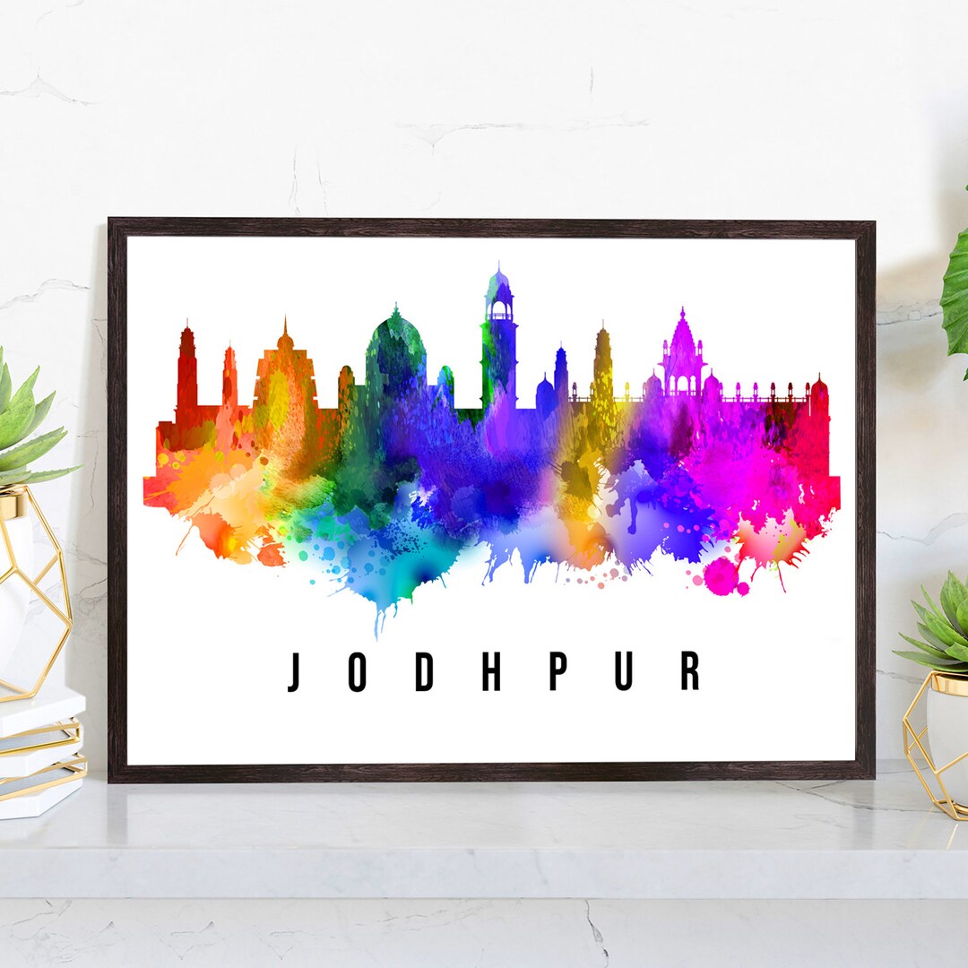Jodhpur India Poster, Skyline Poster Cityscape Poster, India Landmark ...