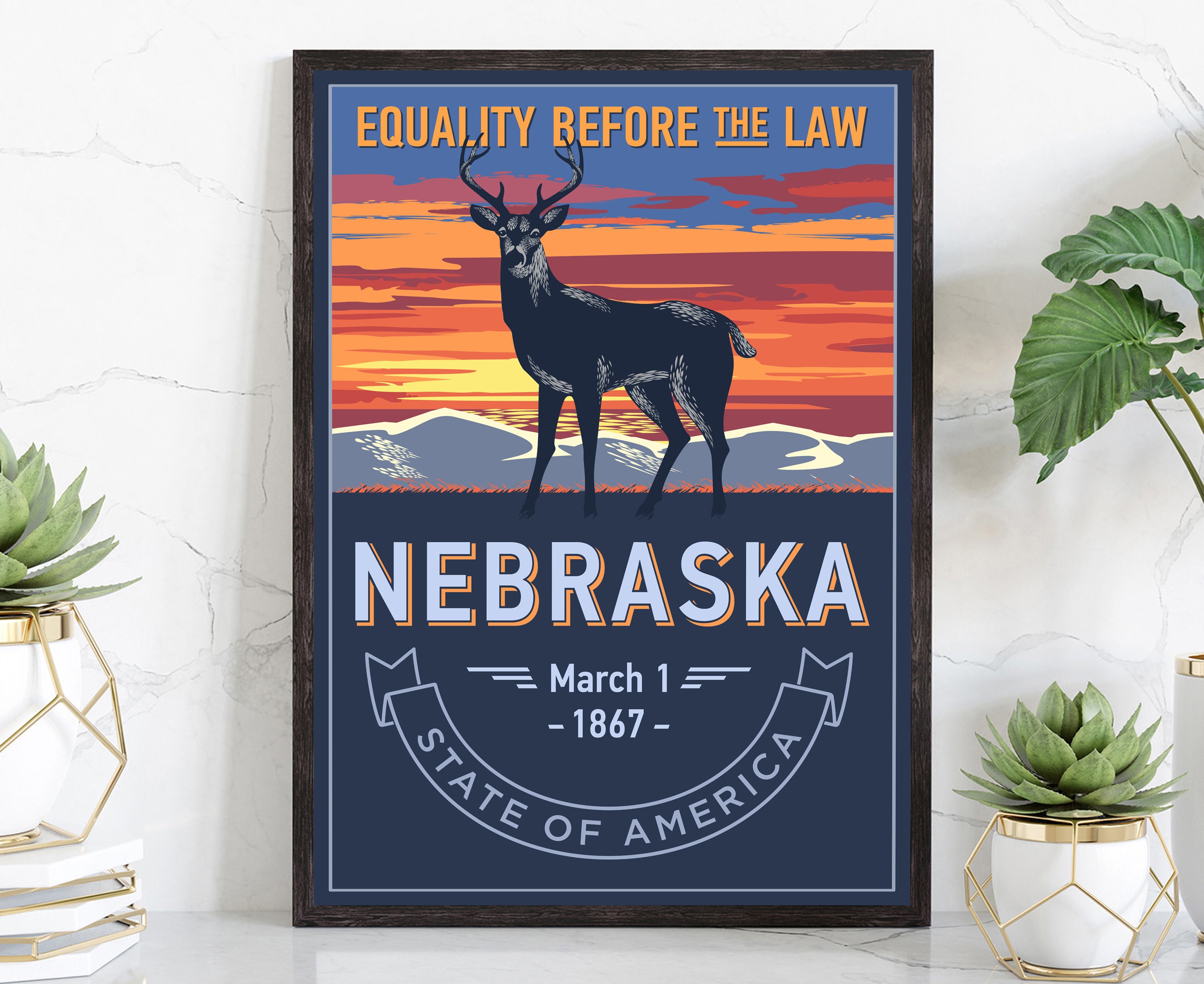 United States Poster Nebraska State Poster Print Nebraska - Etsy