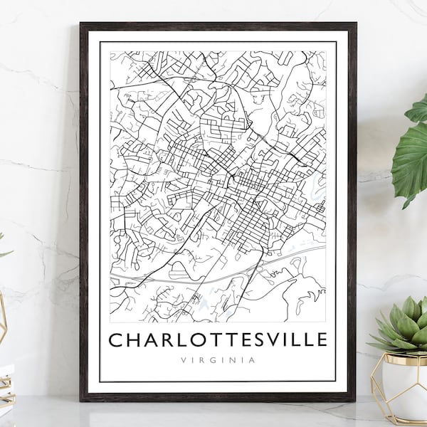 Charlottesville Map - Etsy