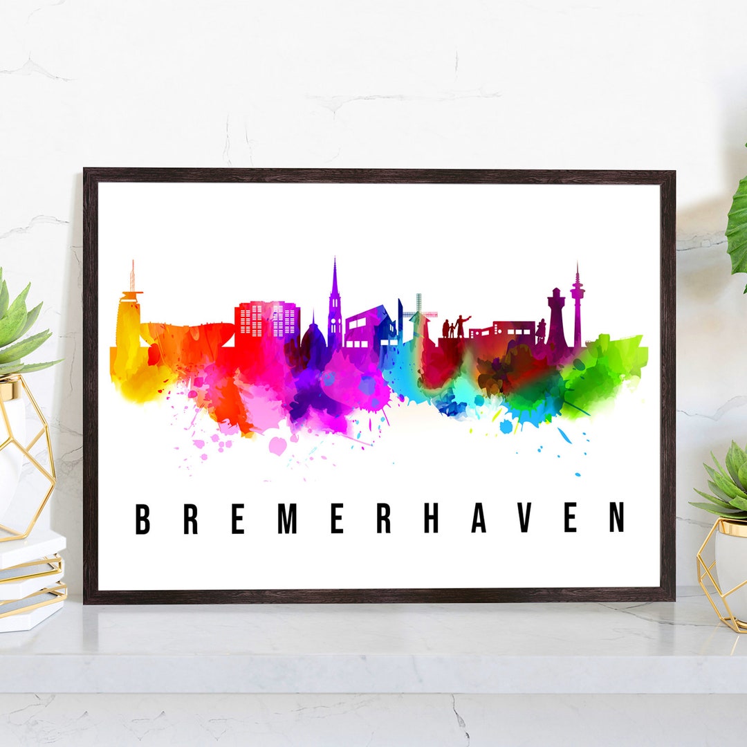 Bremerhaven Germany Poster, Skyline Poster Cityscape Poster, Germany ...