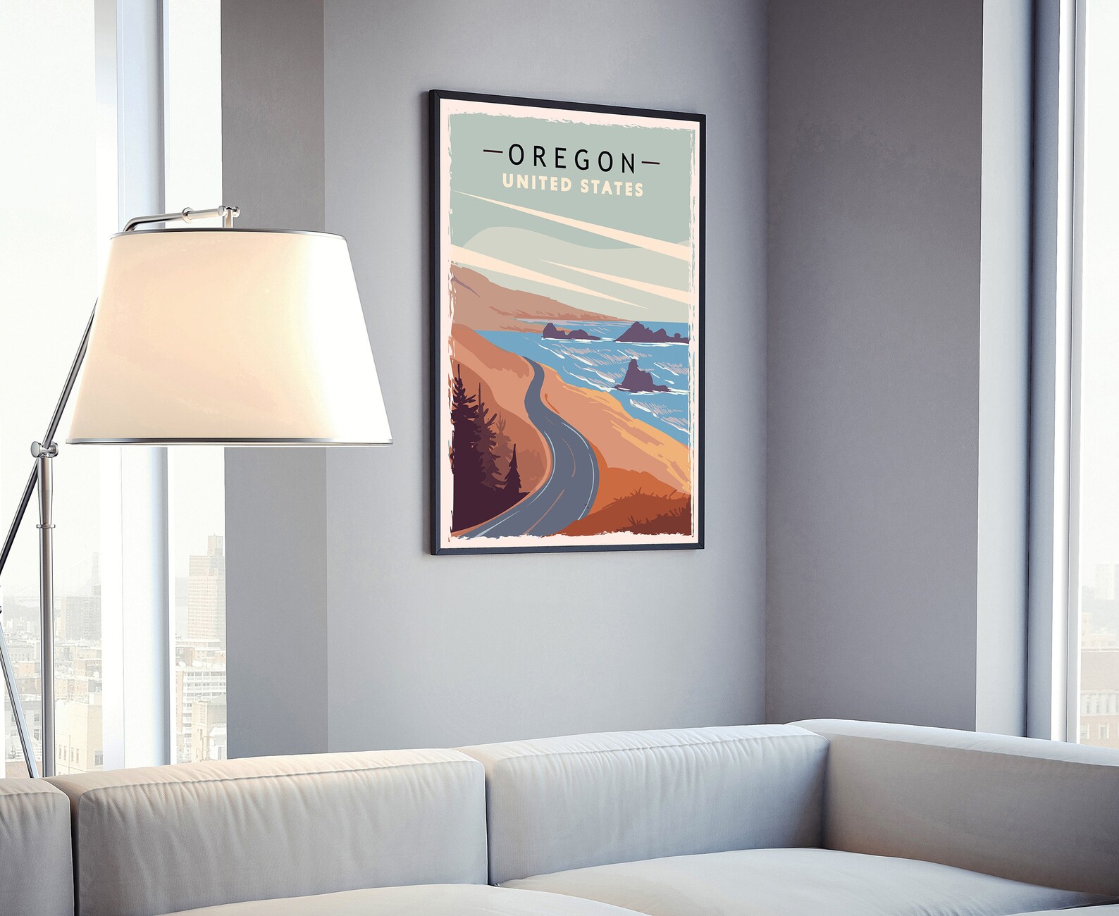 Retro Style Travel Poster Oregon Vintage Rustic Poster Print | Etsy