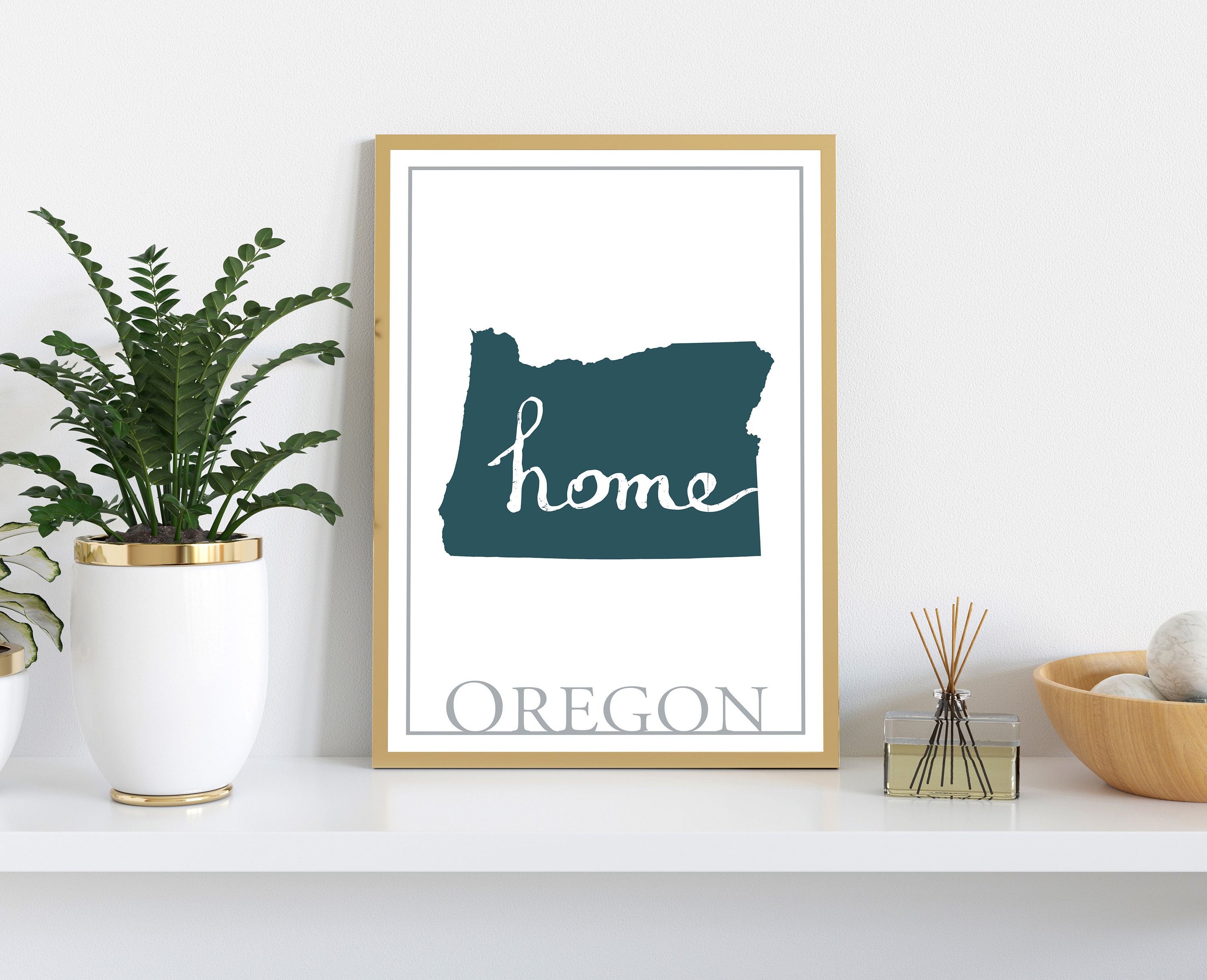 Oregon Map Wall Art Oregon Modern Map Print City Map Wall | Etsy