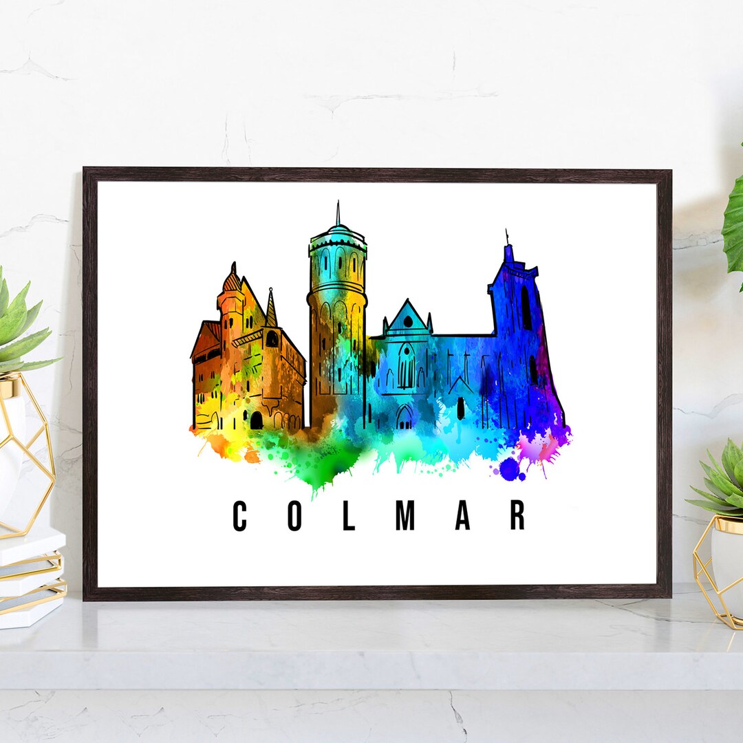 Colmar France Poster, Skyline Poster Cityscape Poster, France Landmark ...