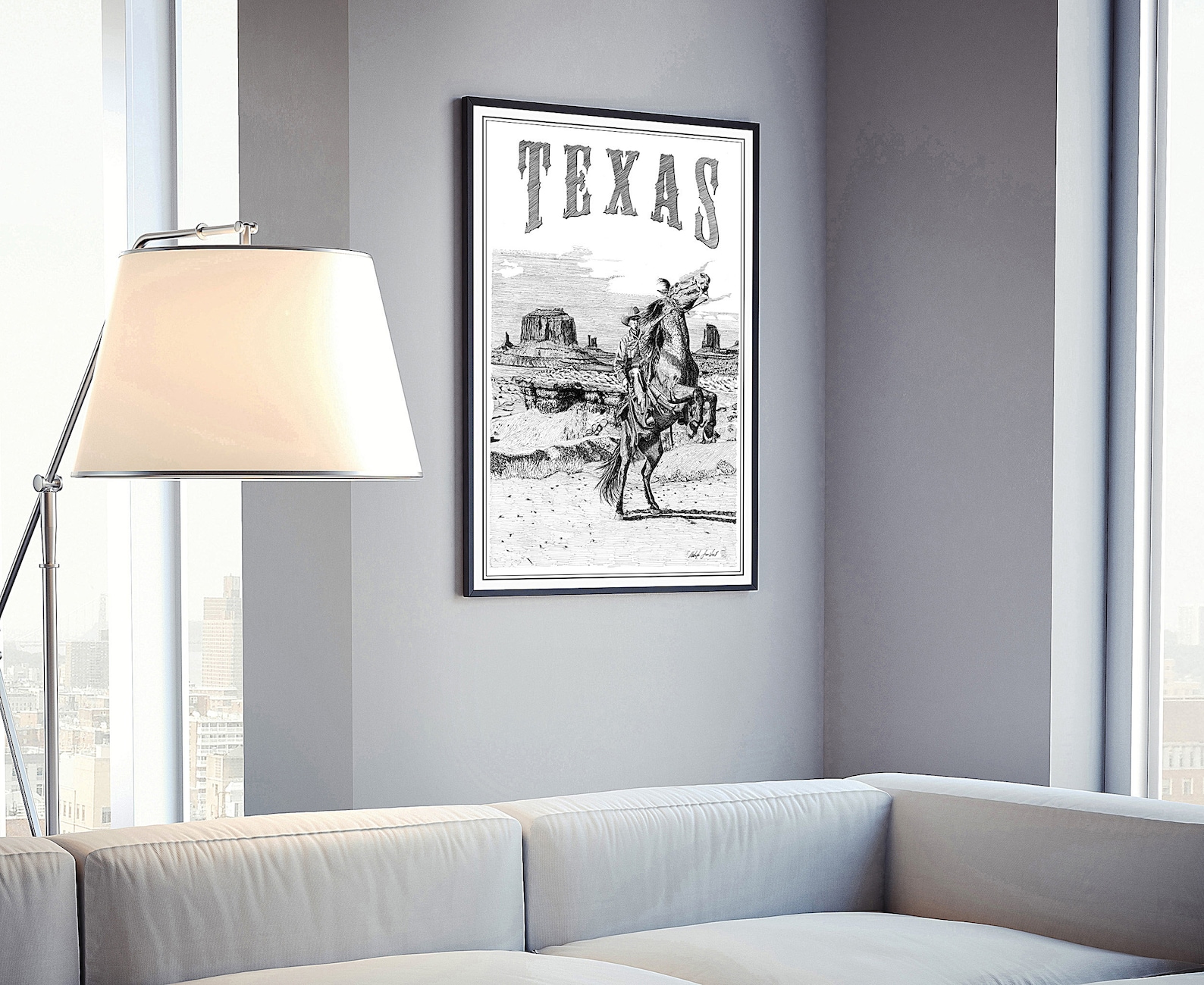 Hand Made Retro Style Travel Poster, Texas Vintage Rustic Poster ...