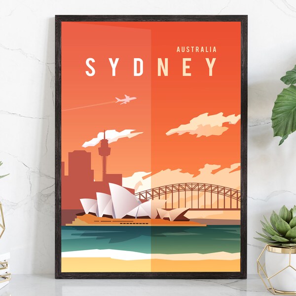 Sydney Vintage Poster - Etsy