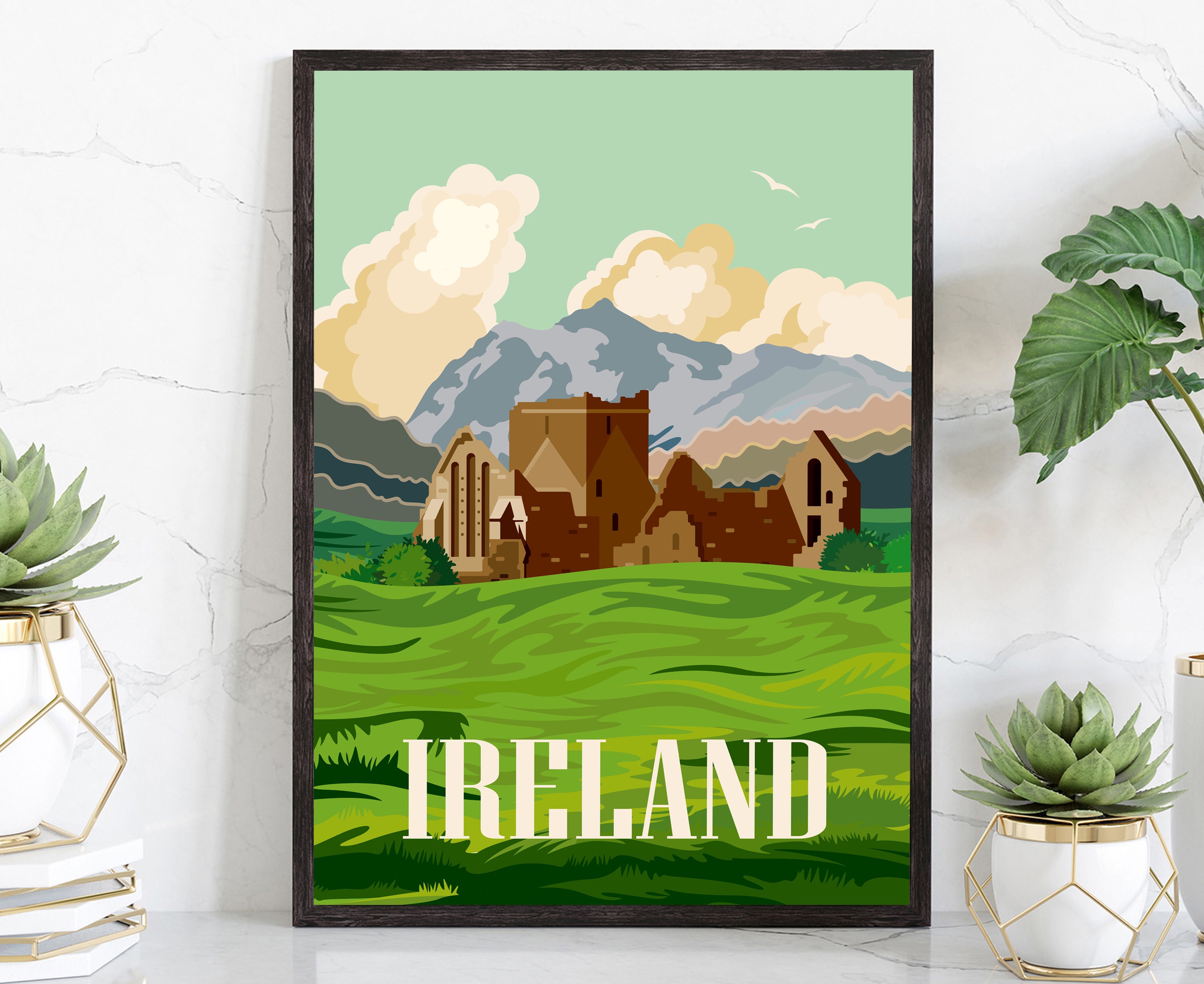 IRELAND TRAVEL POSTER Ireland Poster Wall Art Ireland - Etsy