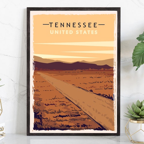 Retro Style Travel Poster Tennessee Vintage Rustic Poster - Etsy
