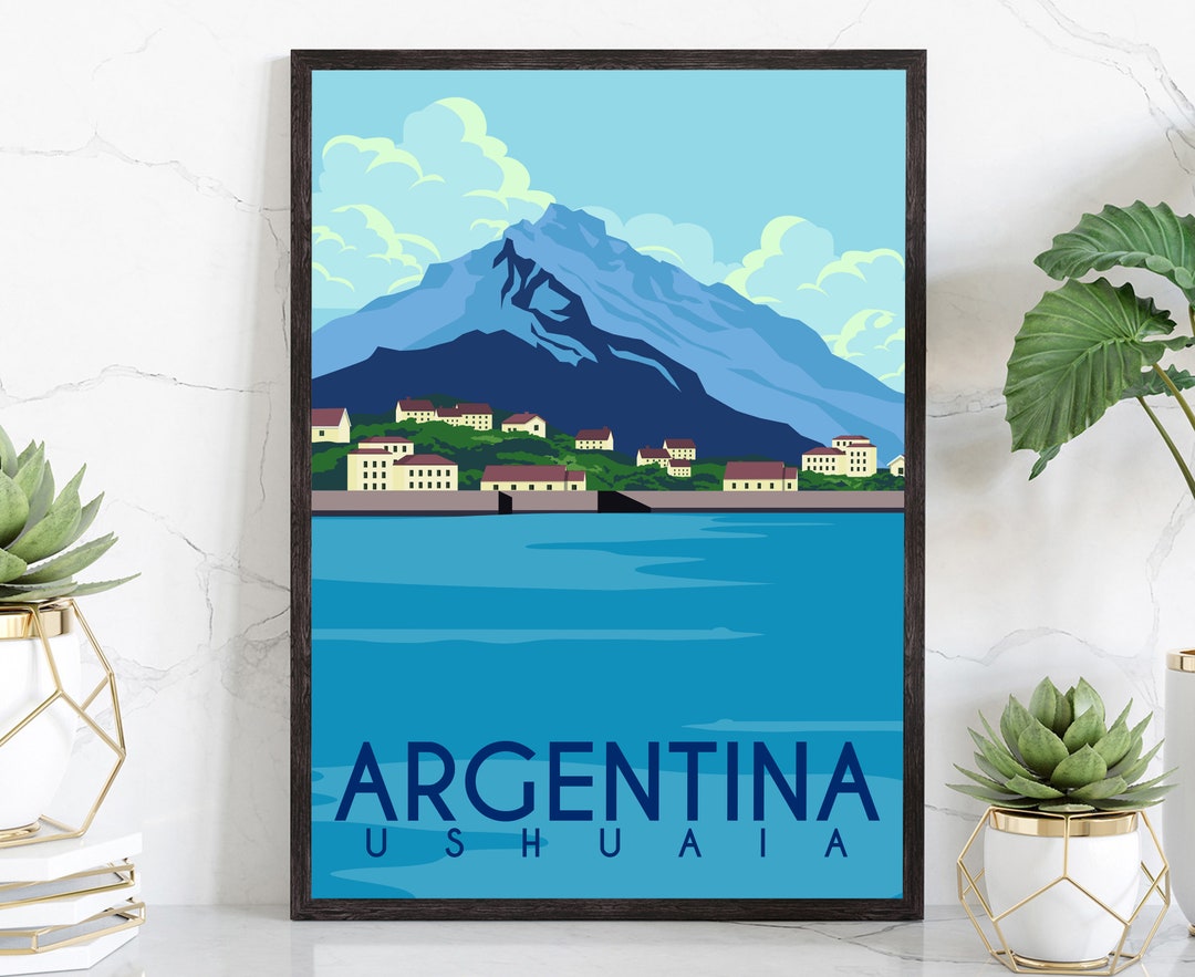 Retro Style Travel Poster, Argentina Vintage Rustic Poster Print, Home ...