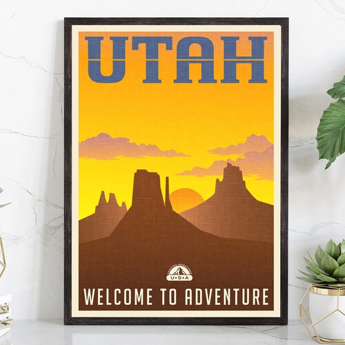 Retro Style Travel Poster Colorado Vintage Rustic Poster - Etsy