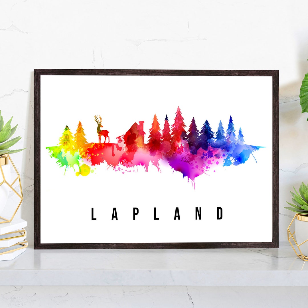Lapland Finland Poster, Skyline Poster Cityscape Poster, Lapland ...