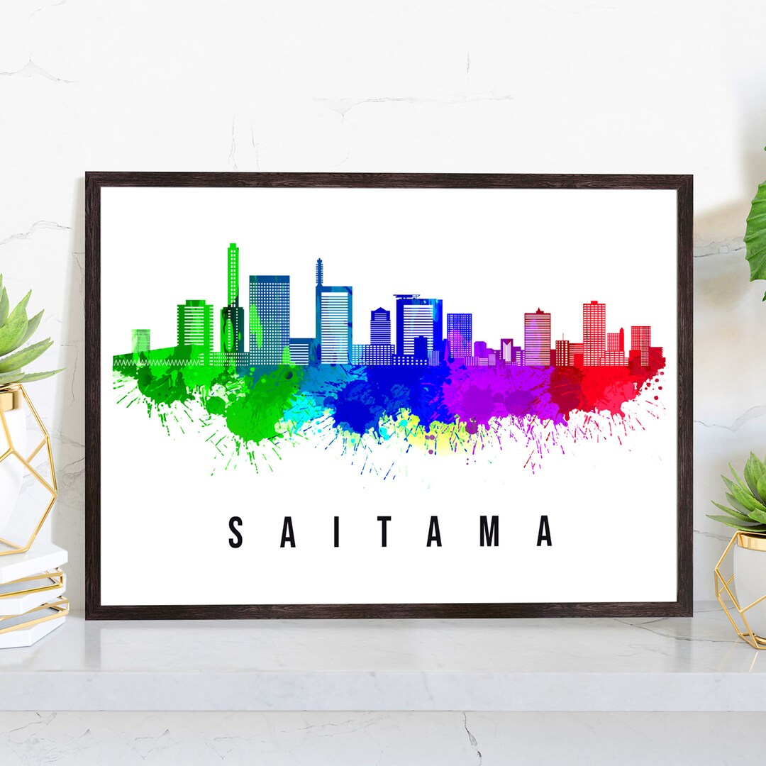 Saitama Japan Poster, Skyline Poster Cityscape Poster, Japan Landmark ...