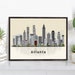 AUGUSTA GEORGIA Illustration Skyline Poster, New York Modern Skyline ...