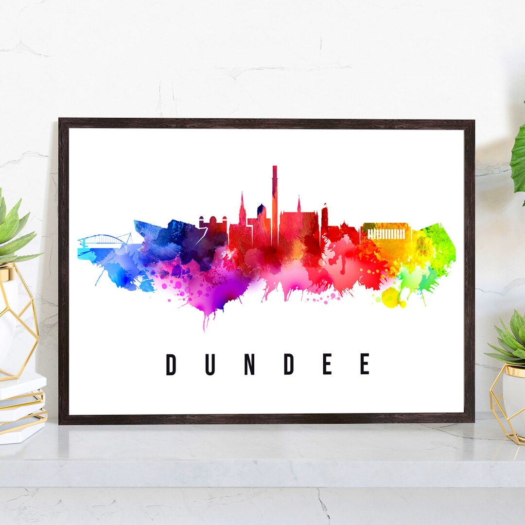 Scotland Dundee Poster, Skyline Poster Cityscape Poster, Scotland ...