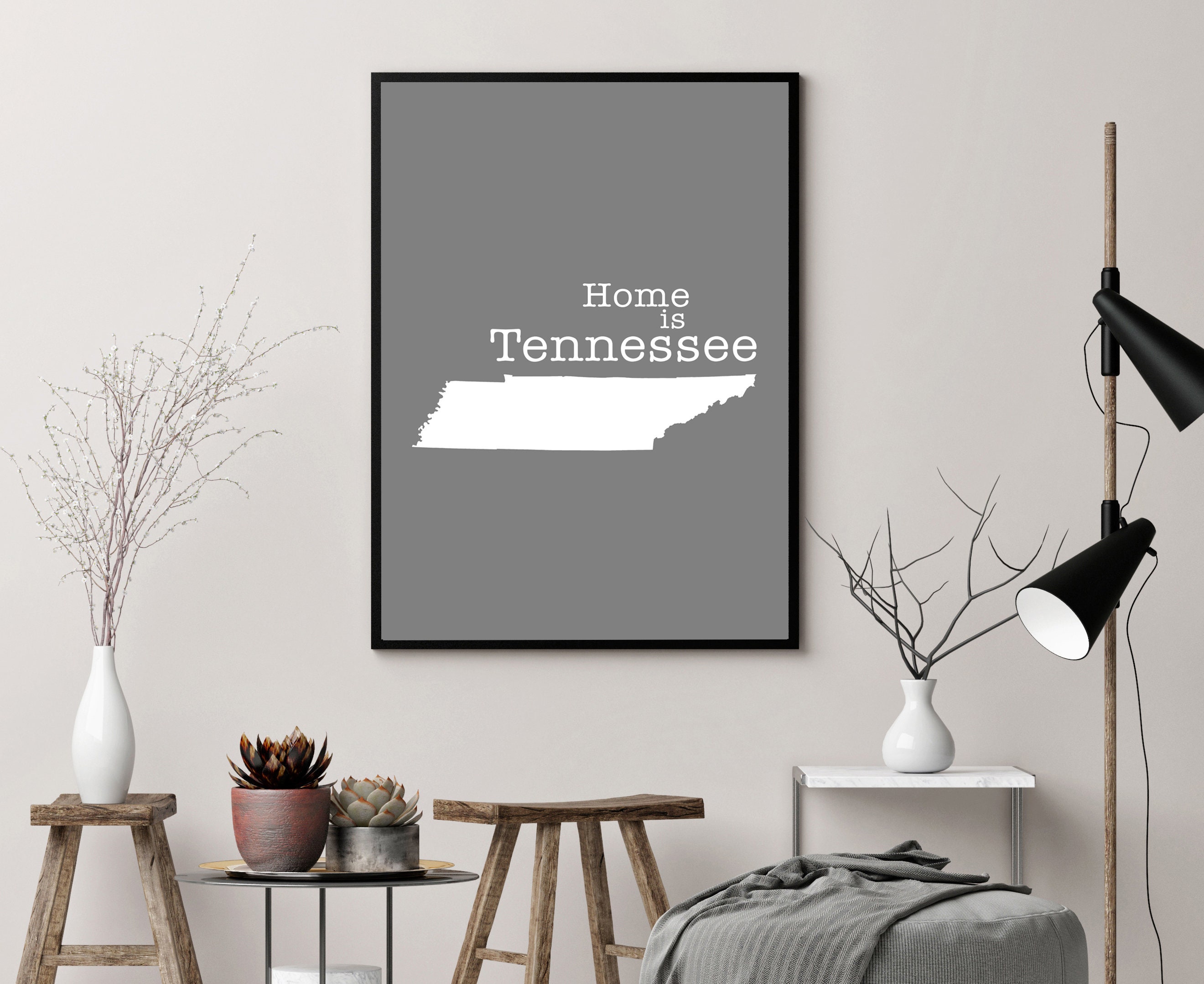 Tennessee Map Wall Art Tennessee Modern Map Poster Print - Etsy
