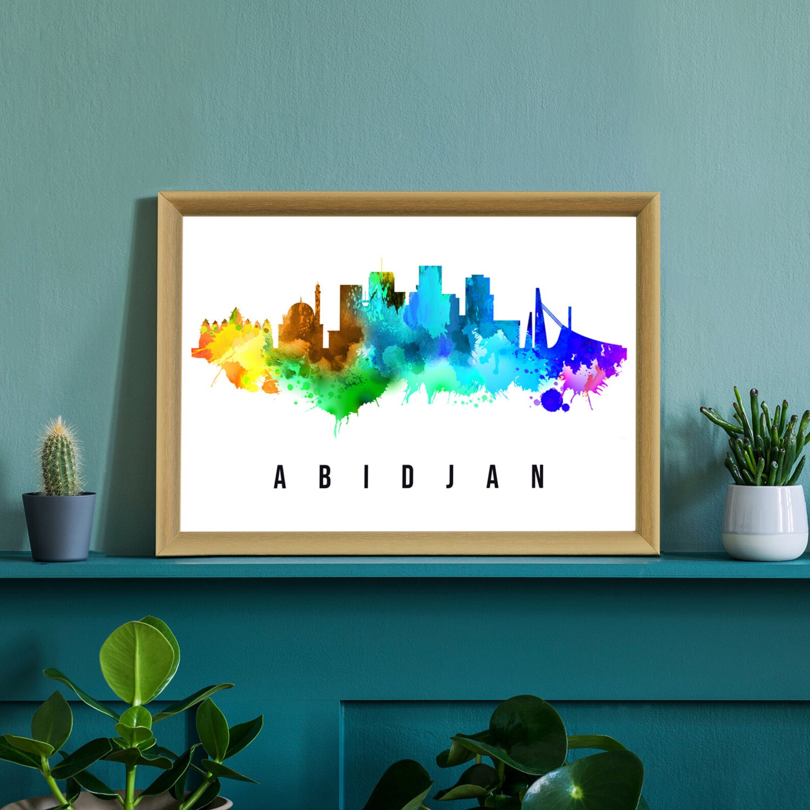 Abidjan Uzbekistan, Skyline Cityscape Poster, Uzbekistan Landmark City ...