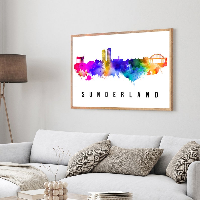 Sunderland England Poster, Skyline Poster Cityscape Poster, Landmark ...
