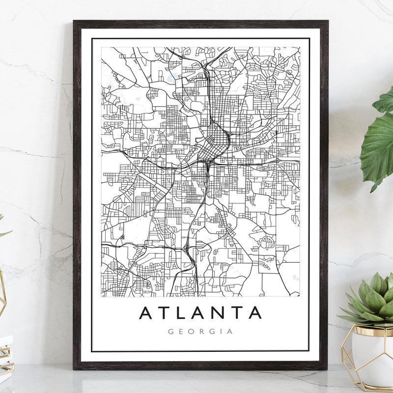 Atlanta Maps - Etsy