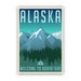 Retro Style Travel Poster Alaska Vintage Rustic Poster Print - Etsy