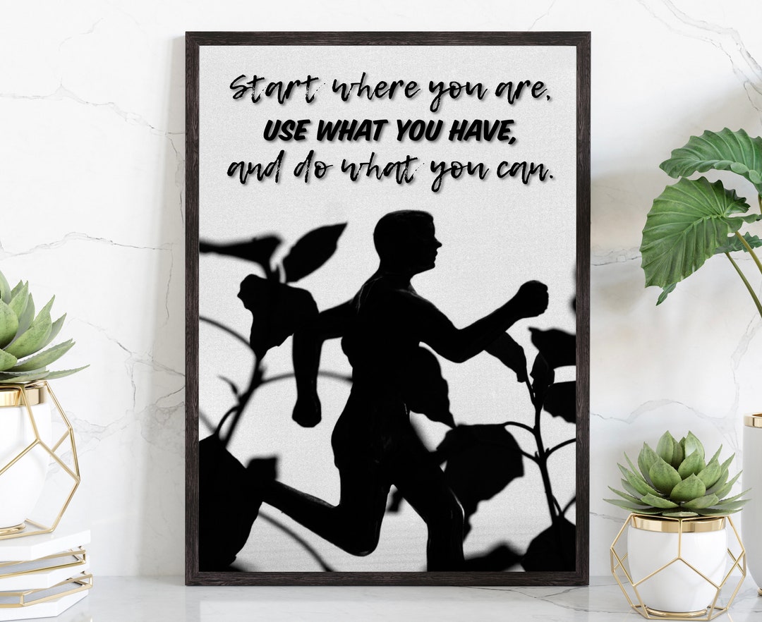 Start Where You Are.., Gym Wall Art, Gym Poster, Gym Quote, Gym Décor ...