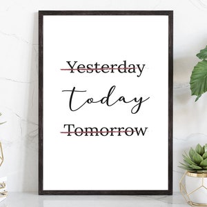 Yesterday Today Tomorrow, Office Wall Decoration, Kids Room Wall Art ...