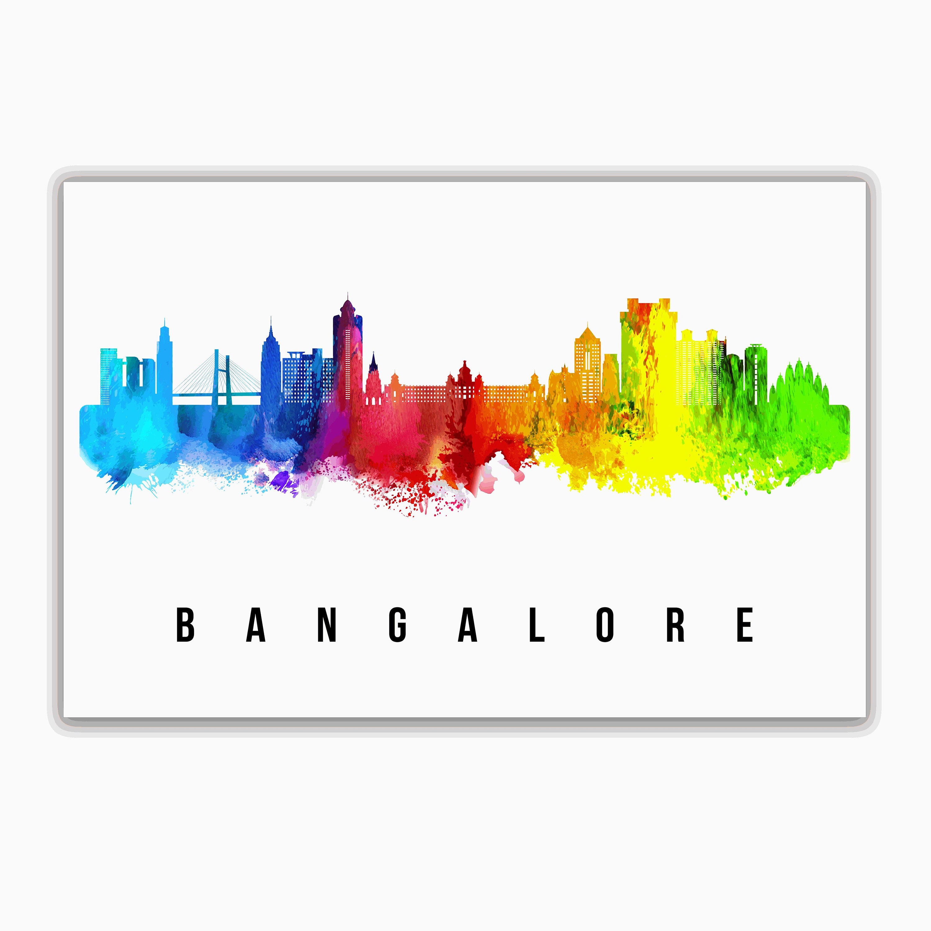 BANGALORE INDIA Poster Skyline Poster Cityscape and - Etsy