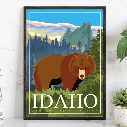 Retro Style Travel Poster Colorado Vintage Rustic Poster - Etsy