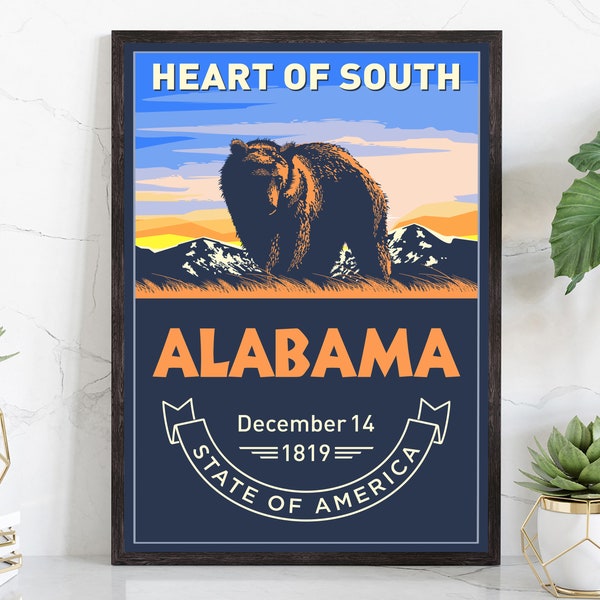 Alabama Poster - Etsy