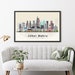 JOHOR BAHRU Illustration Skyline Poster, Modern Skyline Cityscape ...