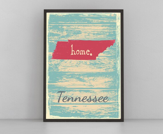 Retro Style Travel Poster Tennessee Vintage State Poster | Etsy