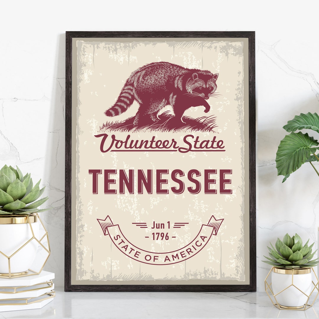 Tennessee State Symbol Poster, South Tennessee Poster Print, State ...