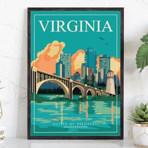 Hand Made Retro Style Travel Poster Texas Vintage Rustic - Etsy