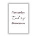 Yesterday Today Tomorrow, Office Wall Decoration, Kids Room Wall Art ...