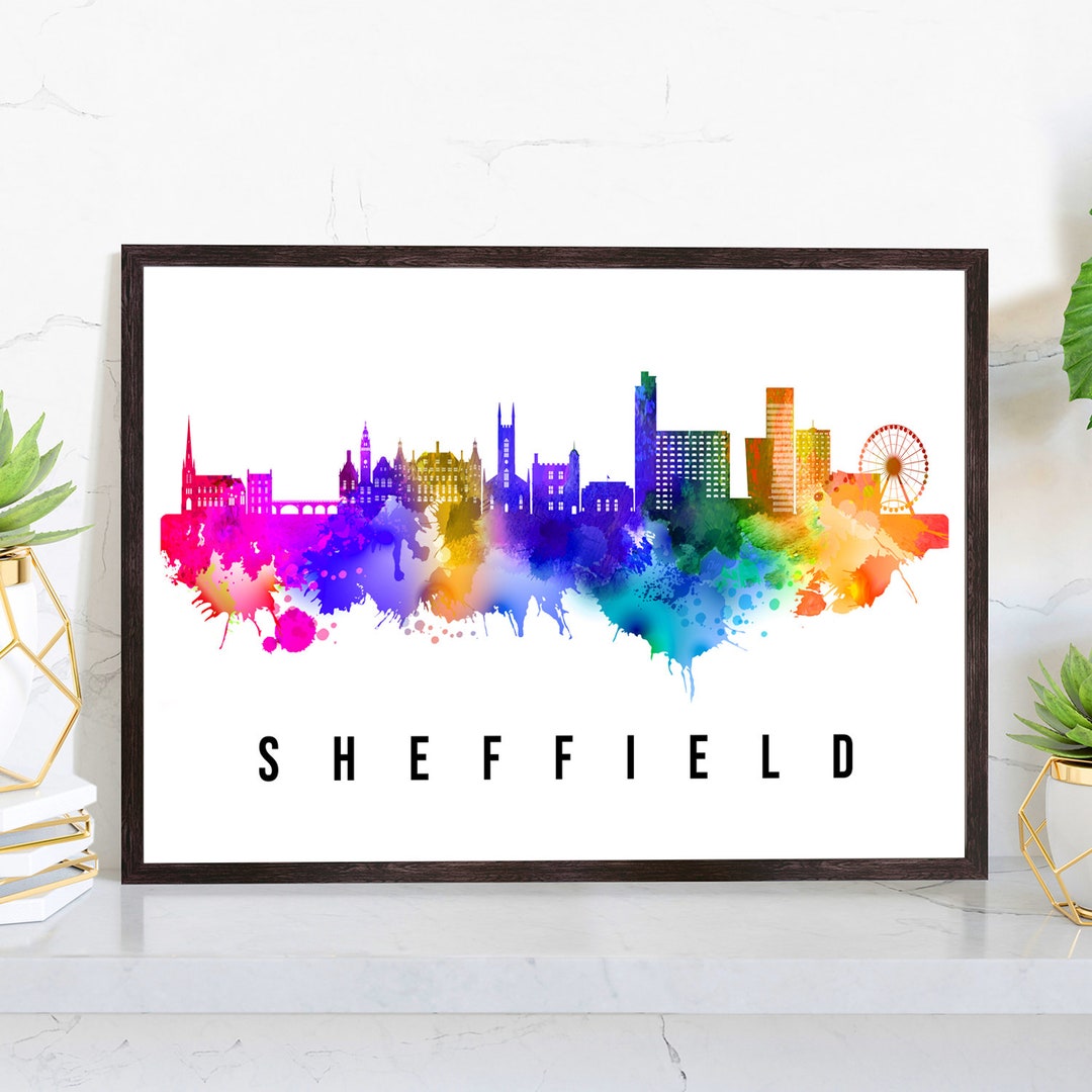 Sheffield England Poster, Skyline Poster Cityscape Poster, Landmark ...