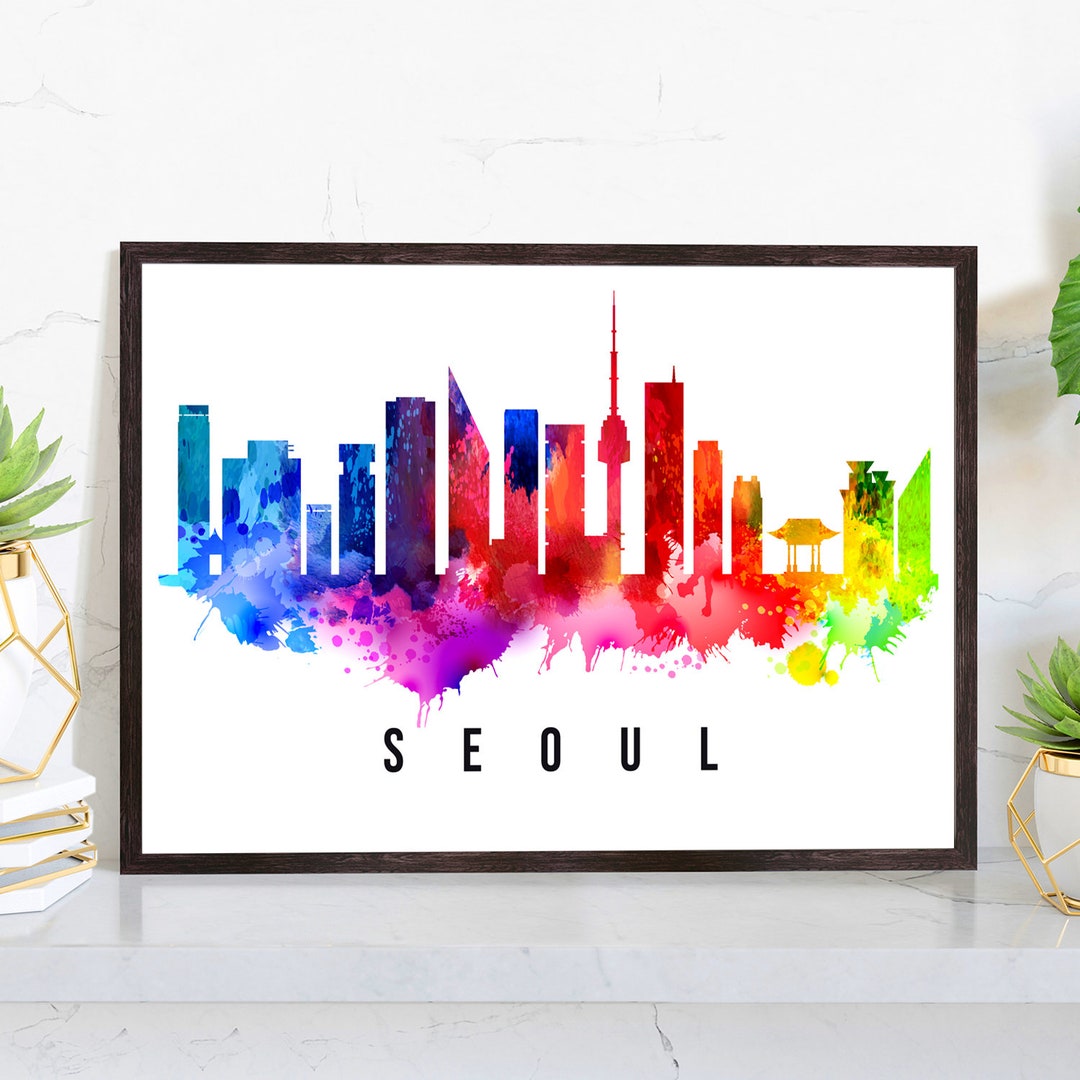 Jeju South Korea Poster, Skyline Cityscape Poster, South Korea Landmark ...