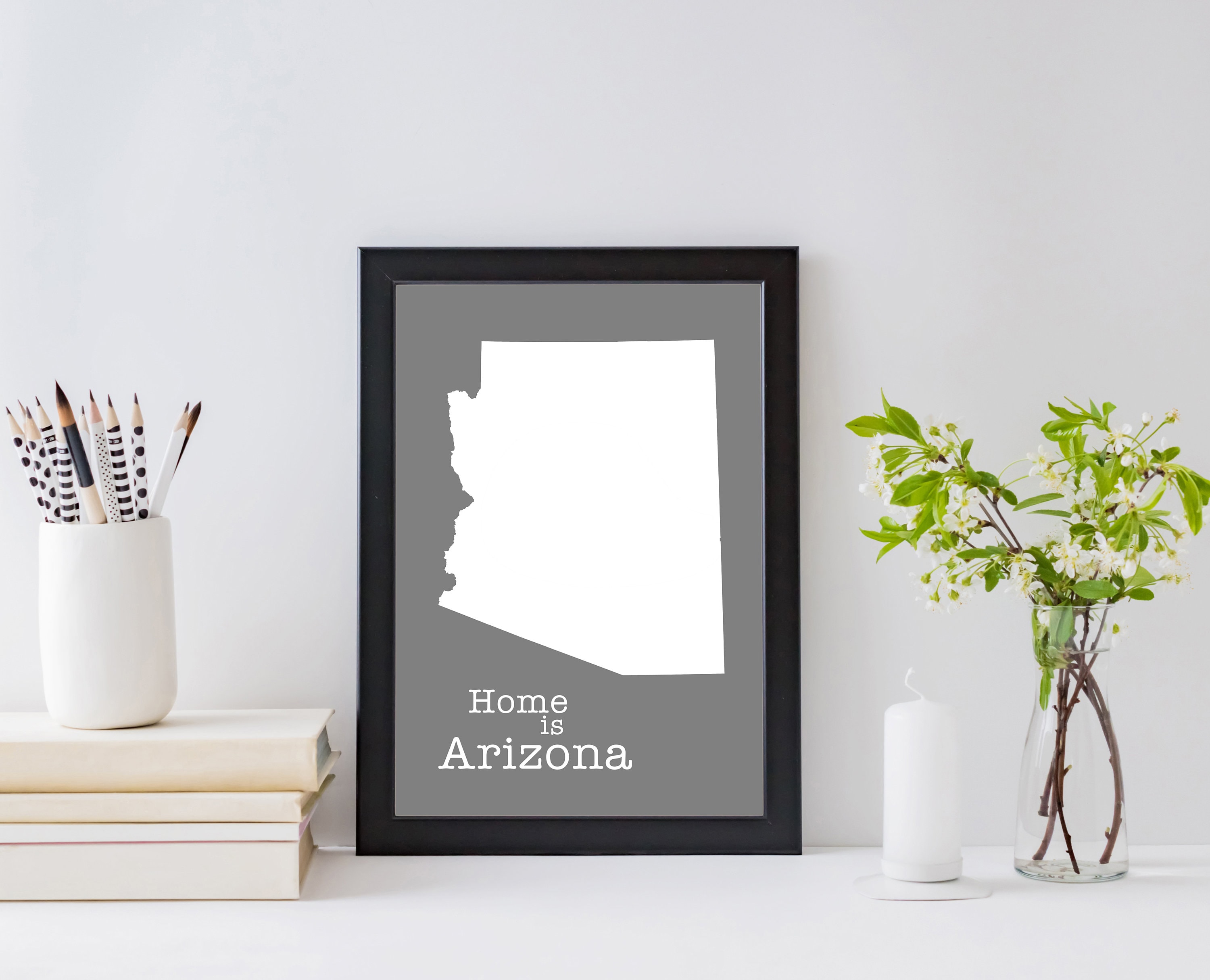 Arizona Map Wall Art Arizona Map Poster Print City Map Wall | Etsy