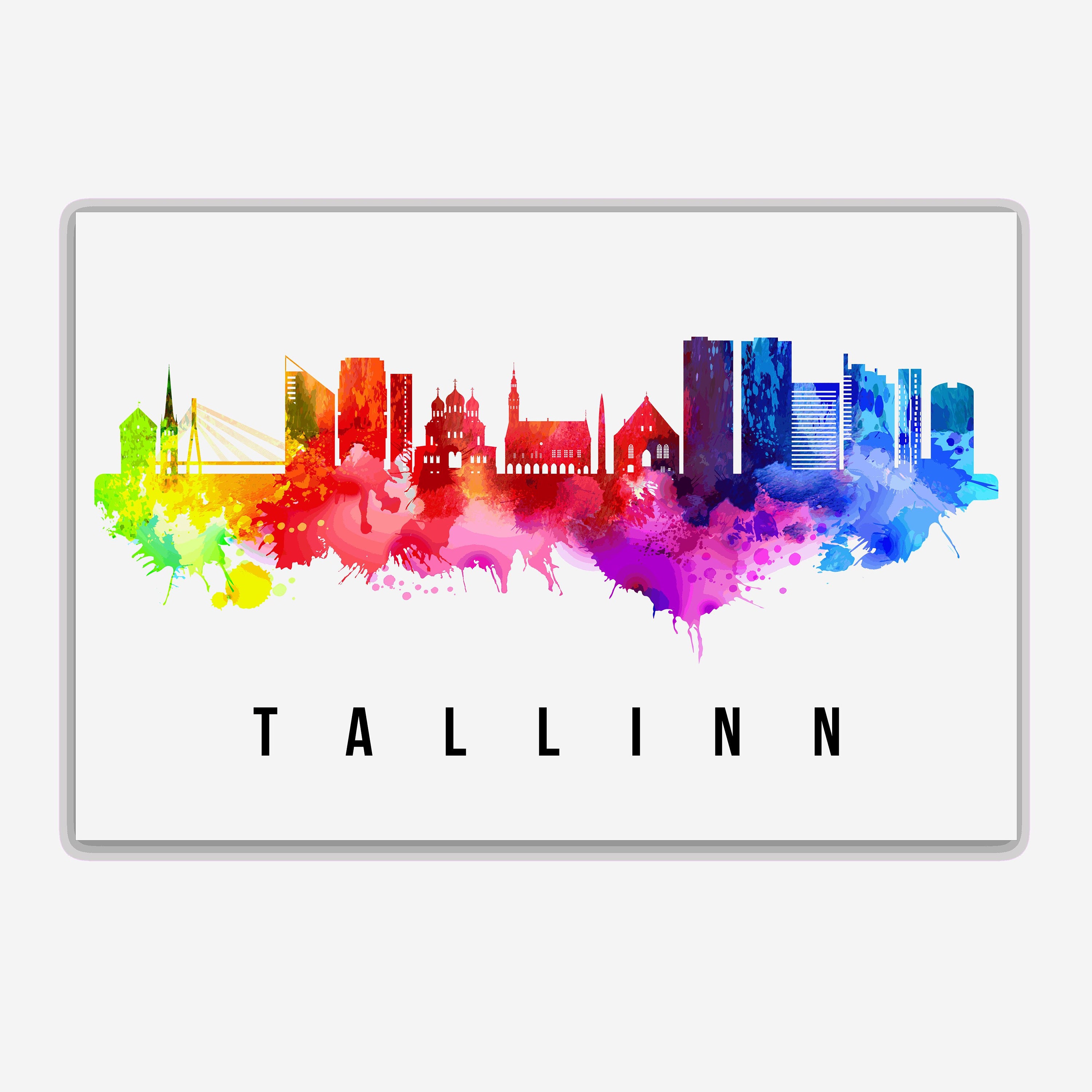 TALLINN - ESTONIA Poster, Skyline Poster Cityscape and Landmark Tallin ...