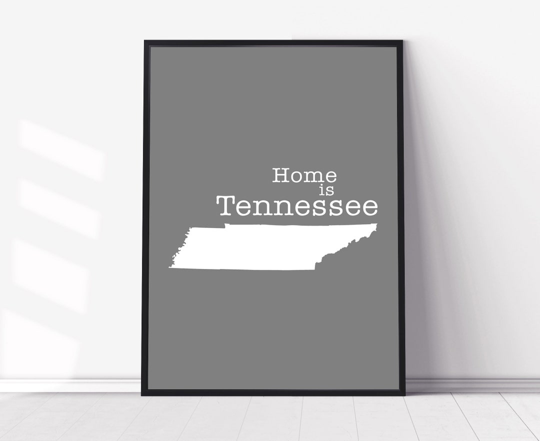 Tennessee Map Wall Art, Tennessee Modern Map Poster Print, City Map ...
