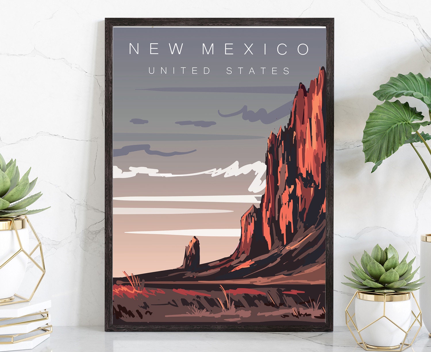 Retro Style Travel Poster New Mexico Vintage Rustic Poster - Etsy