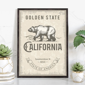California State Symbol Poster, California State Poster Print ...