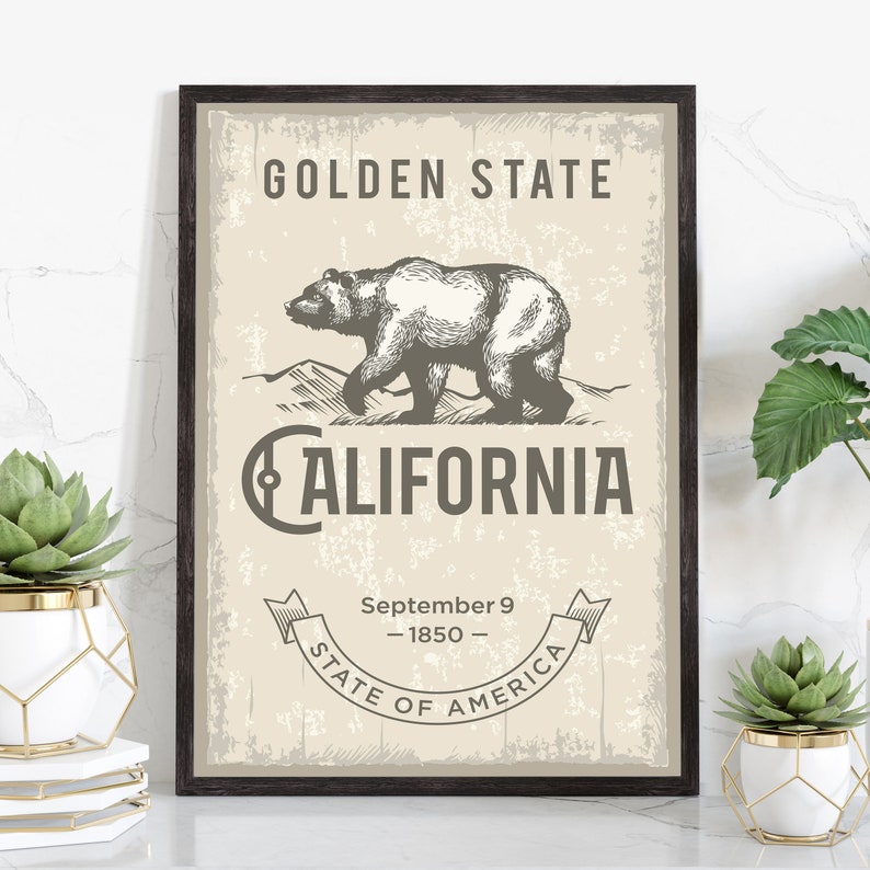 California State Symbol Poster, California State Poster Print ...