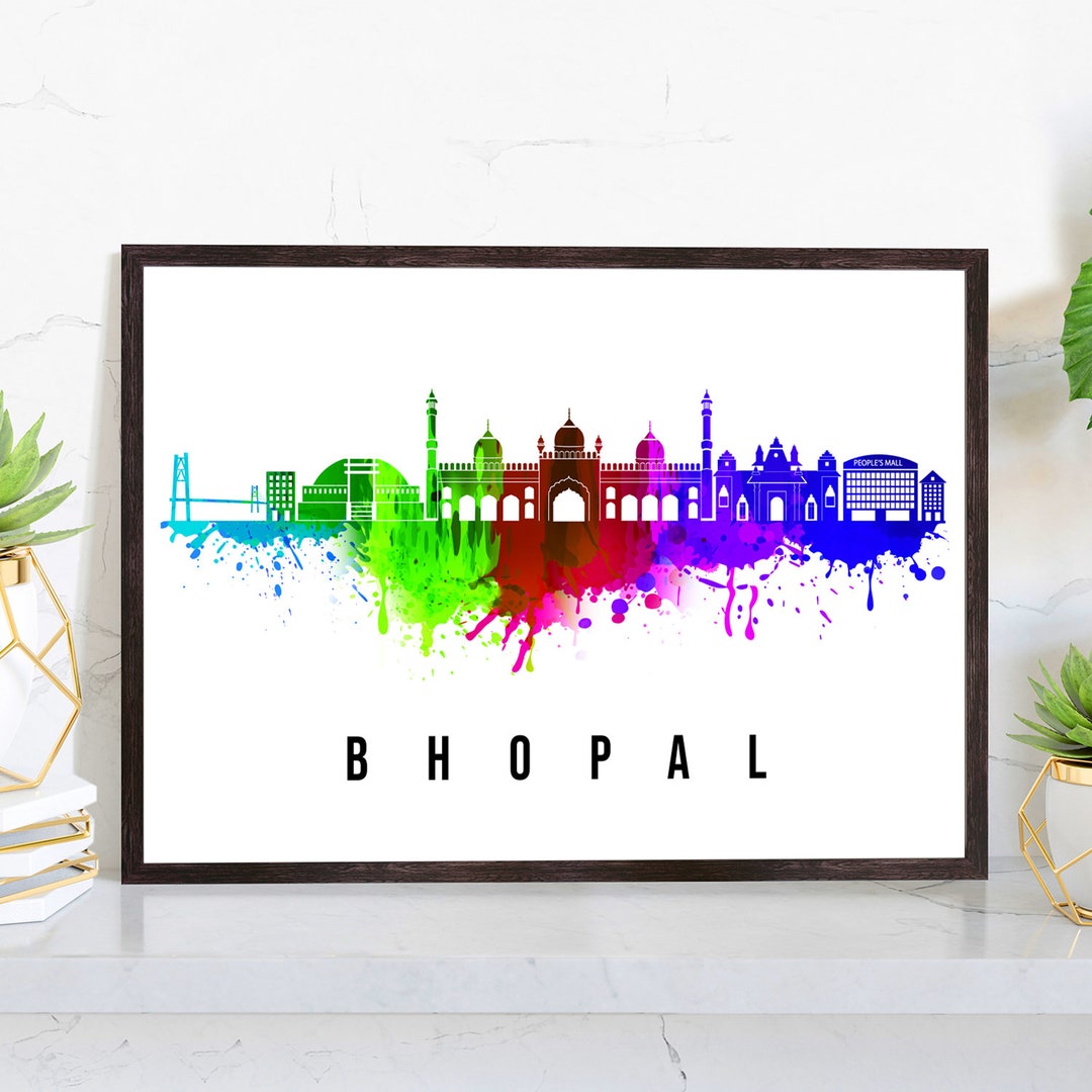 Bhopal India Poster, Skyline Poster Cityscape Poster, India Landmark ...