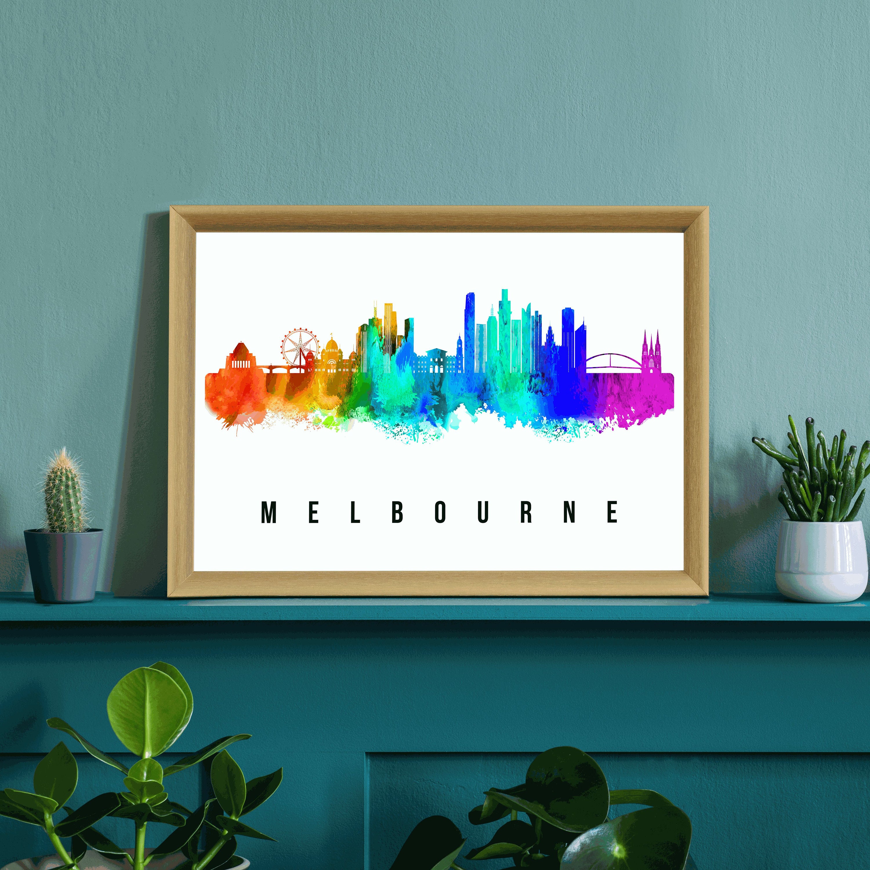 MELBOURNE AUSTRALIA Poster Skyline Poster Cityscape and - Etsy