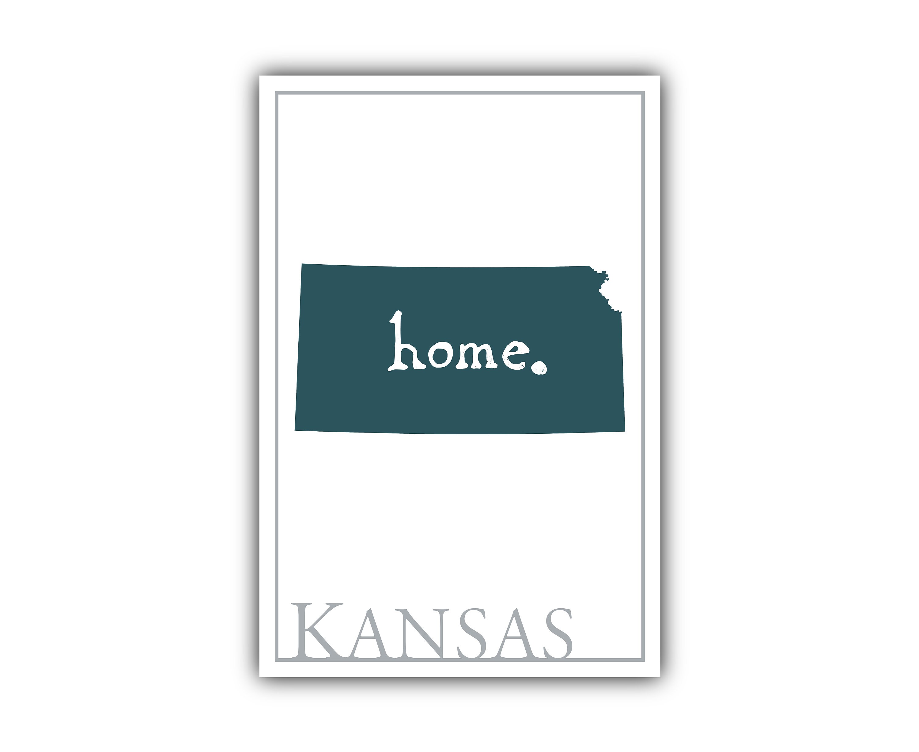 Kansas Map Wall Art Kansas Modern Map Poster Print Home Wall | Etsy