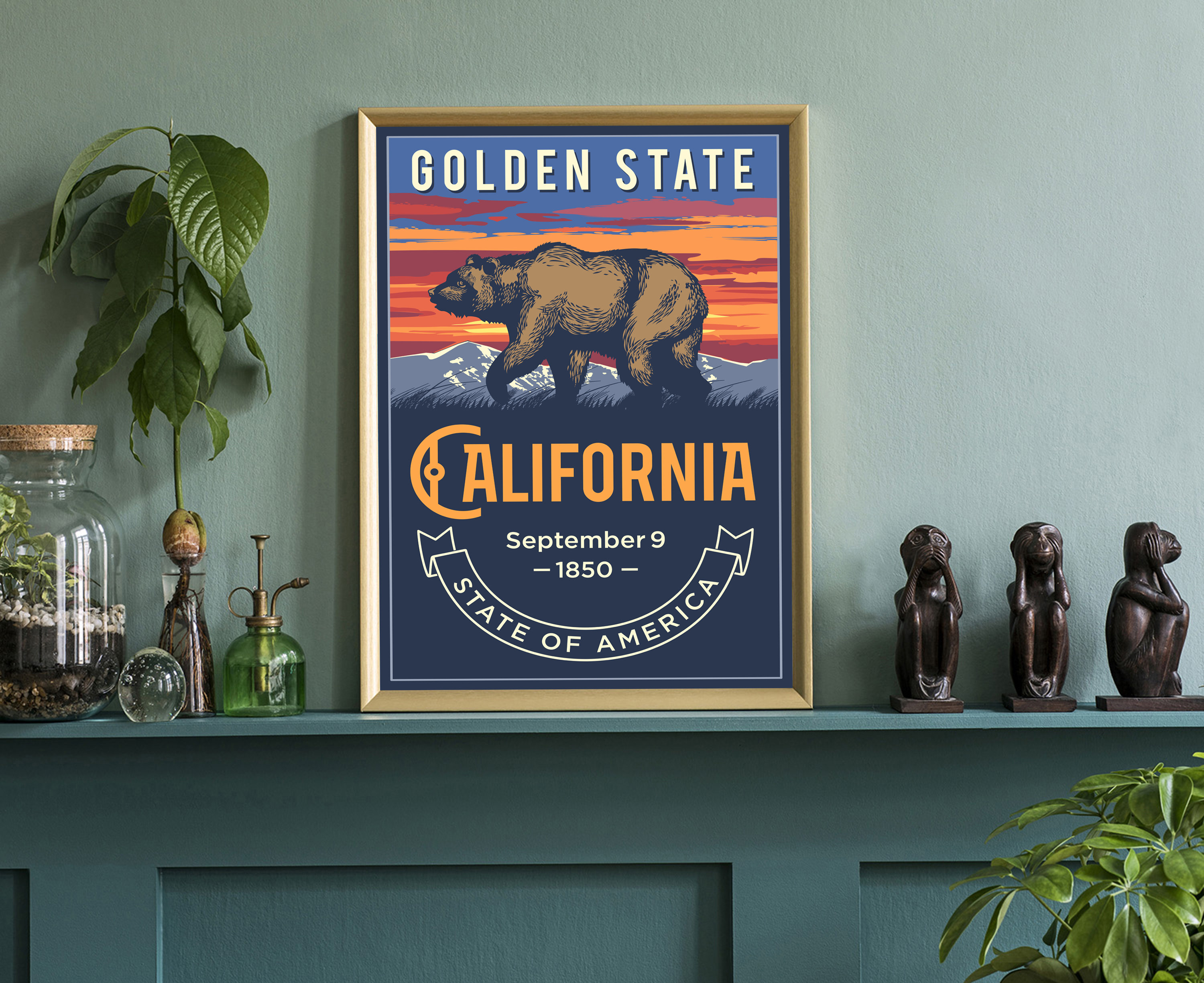United States California State Poster California Poster - Etsy