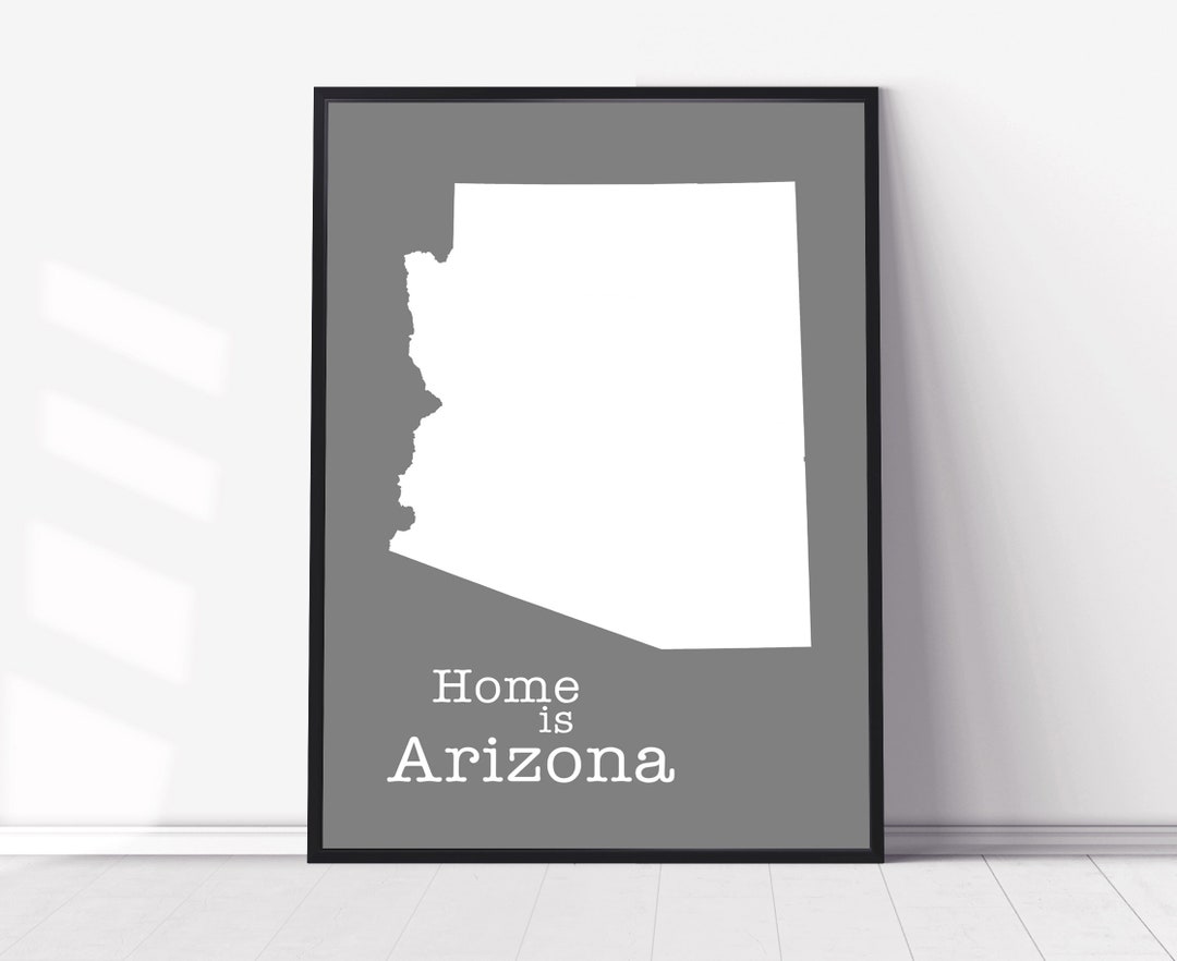 Arizona Map Wall Art, Arizona Map Poster Print, City Map Wall Decor ...